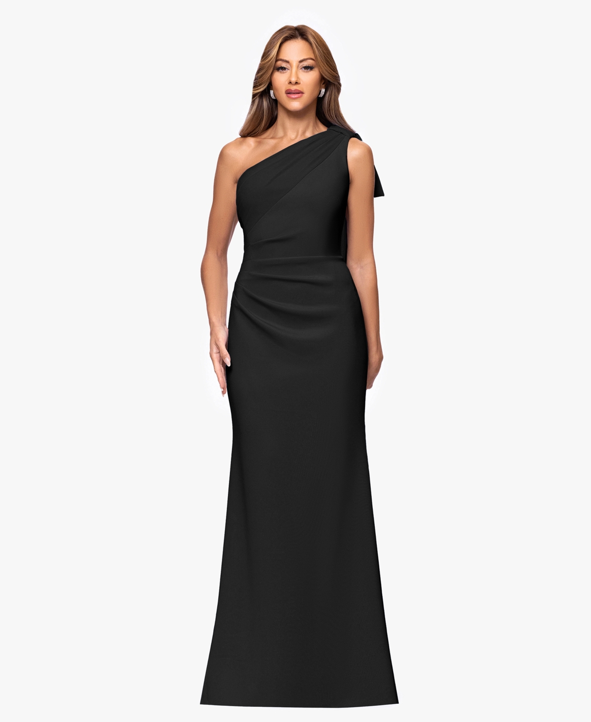 Click here for Xscape Womens One-Shoulder Maxi Dress - Black prices