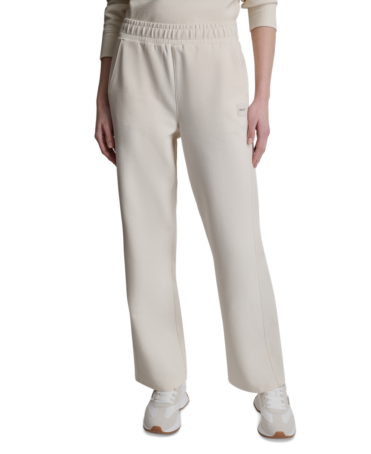 Click here for Dkny Sport Womens High-Rise Track Pants - Eggnog prices