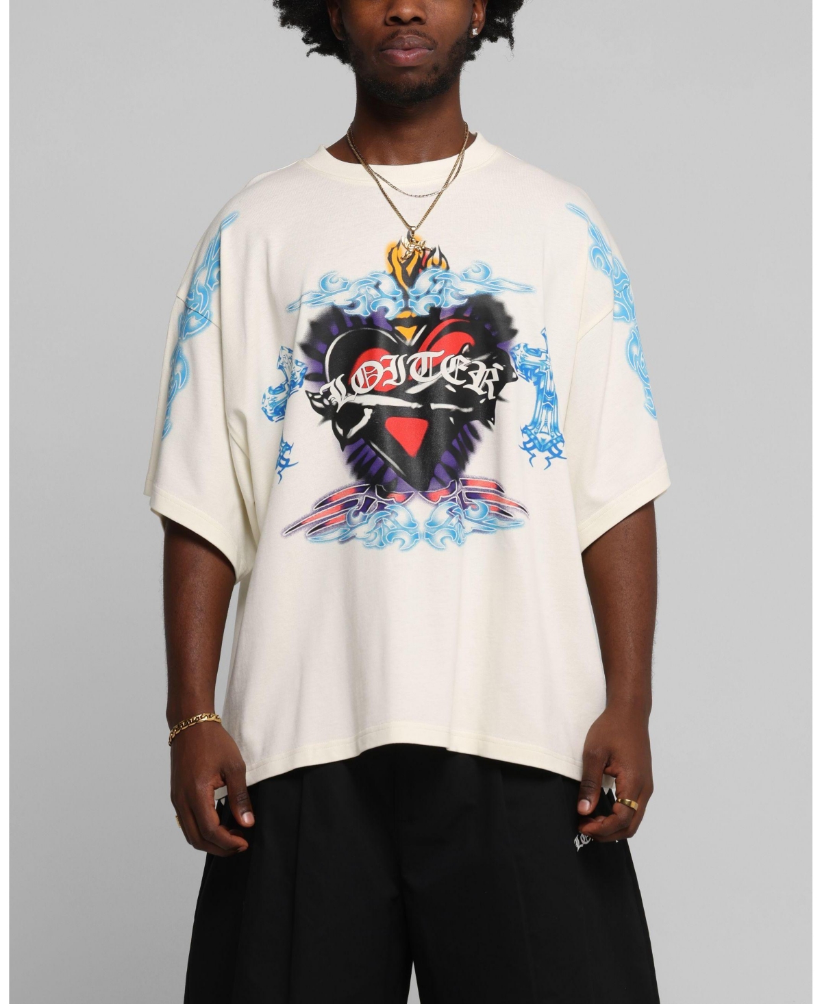 Click here for Loiter Mens Hearts T-Shirt - White prices