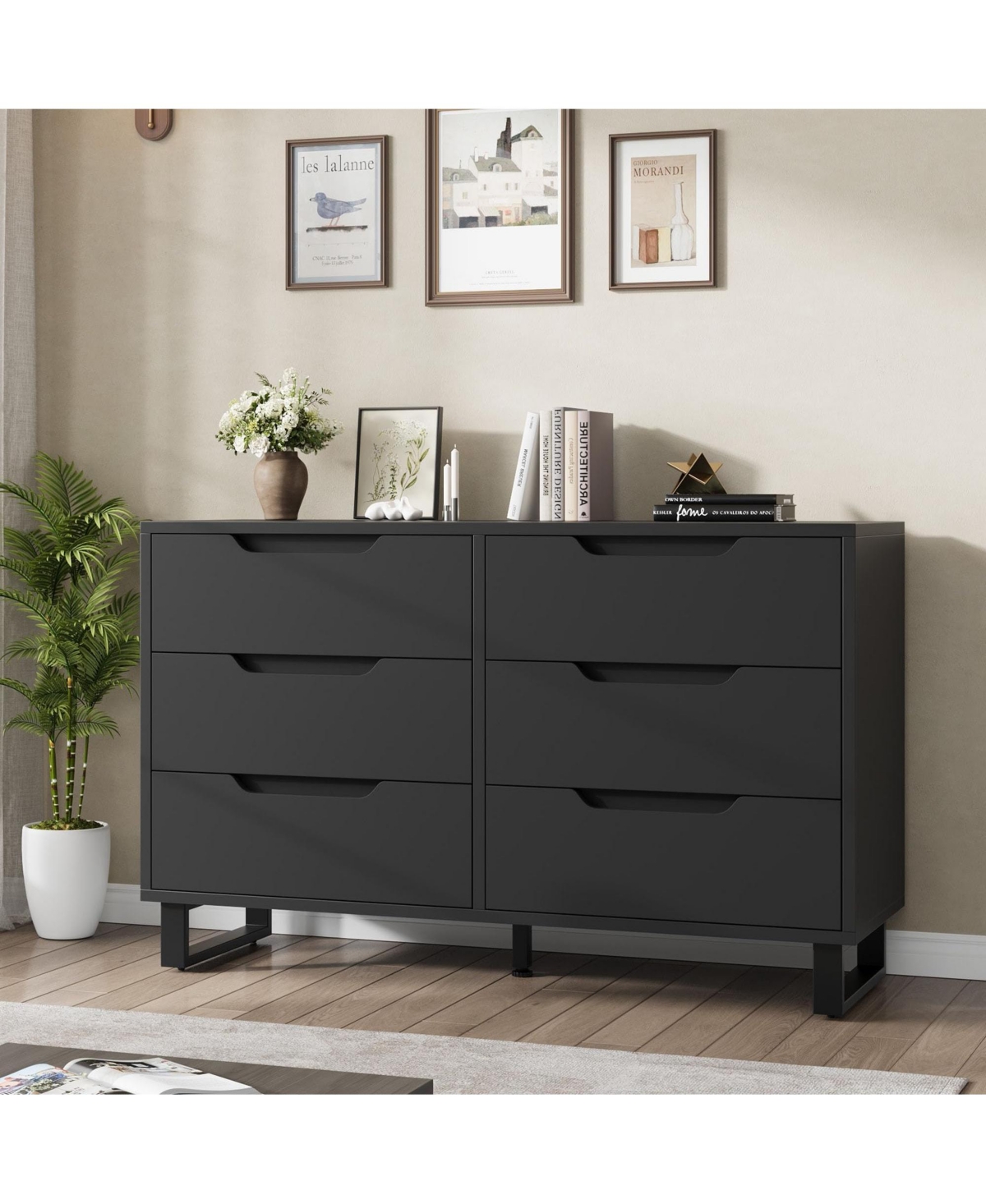 Click here for homfan 47.2 Wide 6-Drawer Dresser  Freestanding Ve... prices