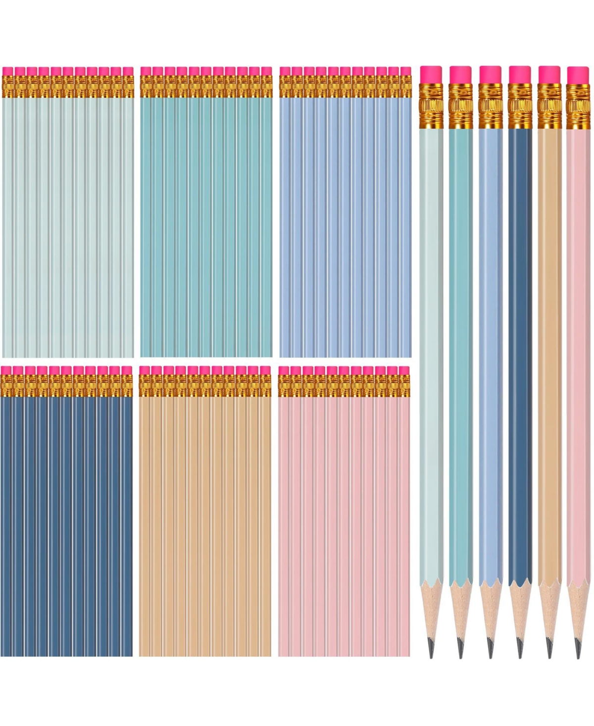 Click here for Gnuadz Hb Pencils Wood Cased Eraser Hexagonal Grap... prices