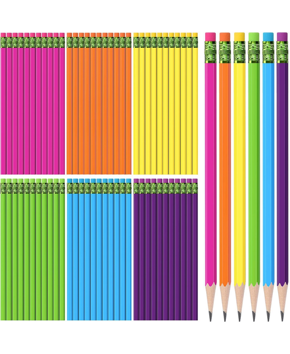 Click here for Gnuadz Hb Pencils Wood Cased Eraser Hexagonal Grap... prices