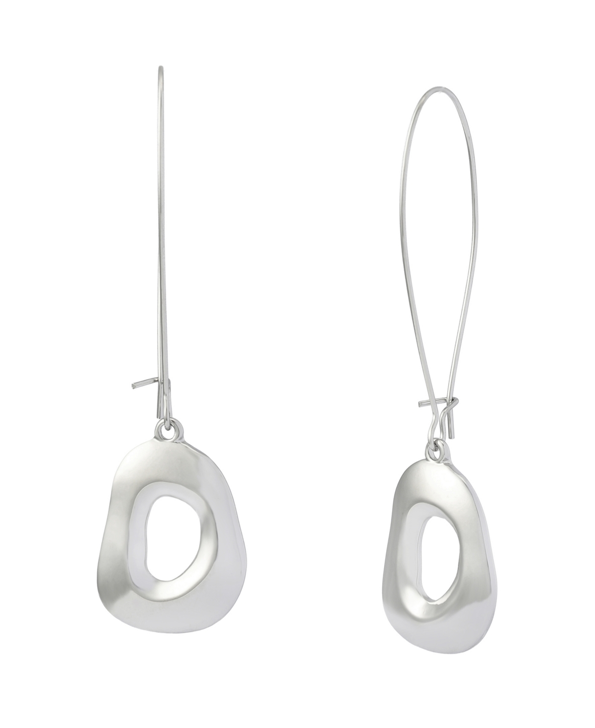 Click here for Robert Lee Morris Soho Rhodium Sculpted Link Dangl... prices
