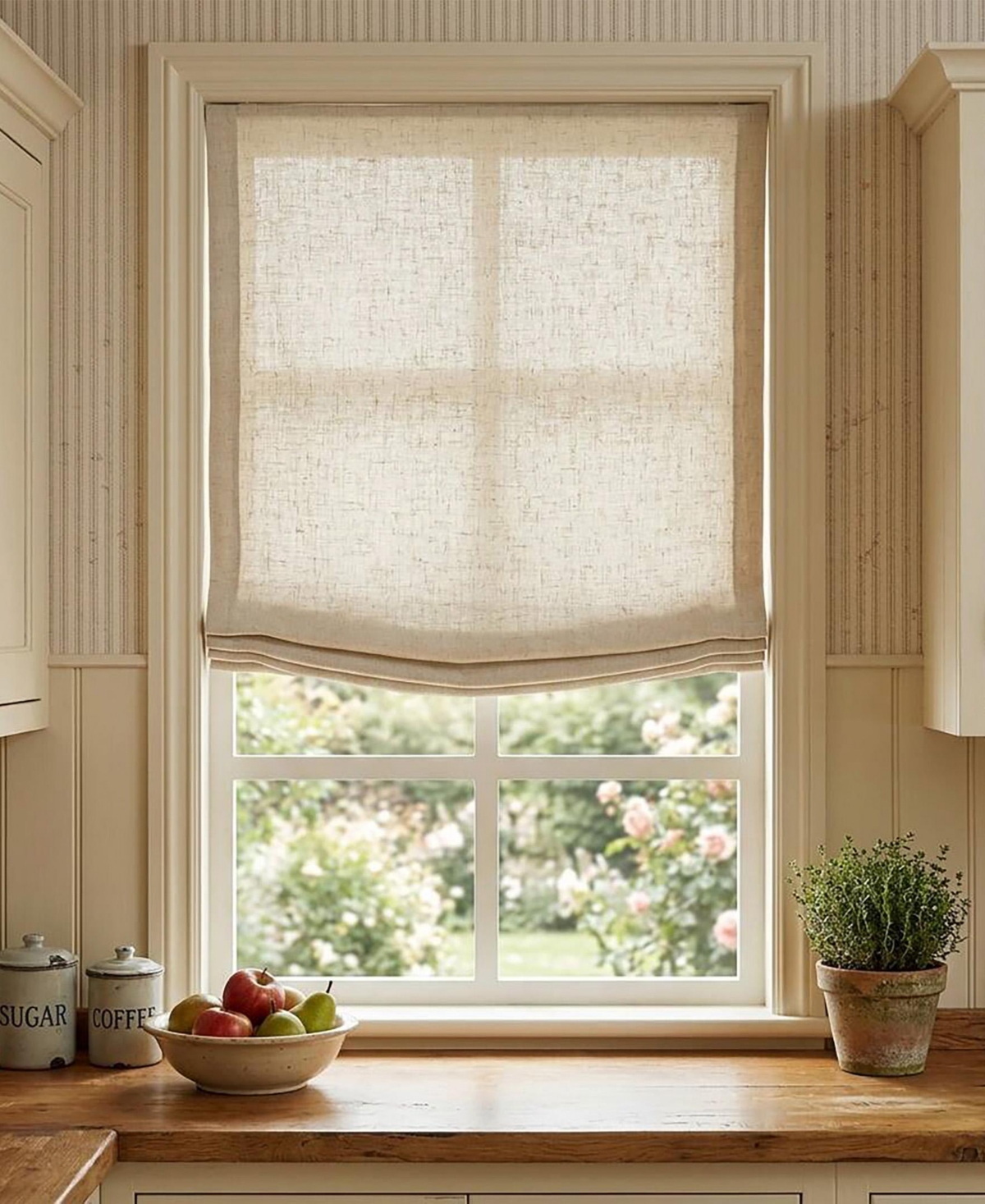 Click here for Shadisfy Soft Linen Blend Cordless Relaxed Roman S... prices