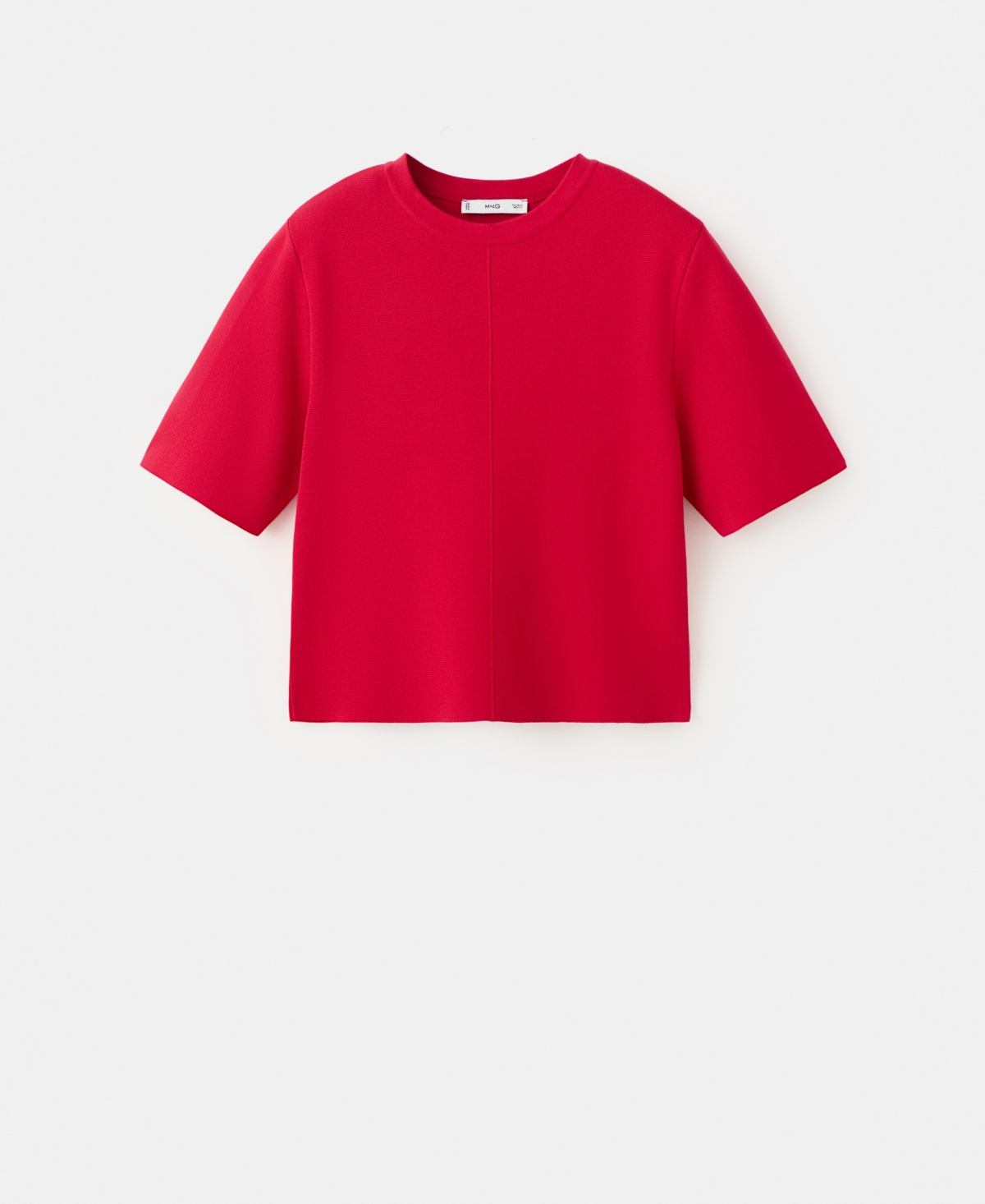 Click here for Mango Womens Short-Sleeved Knitted Sweater - Red prices