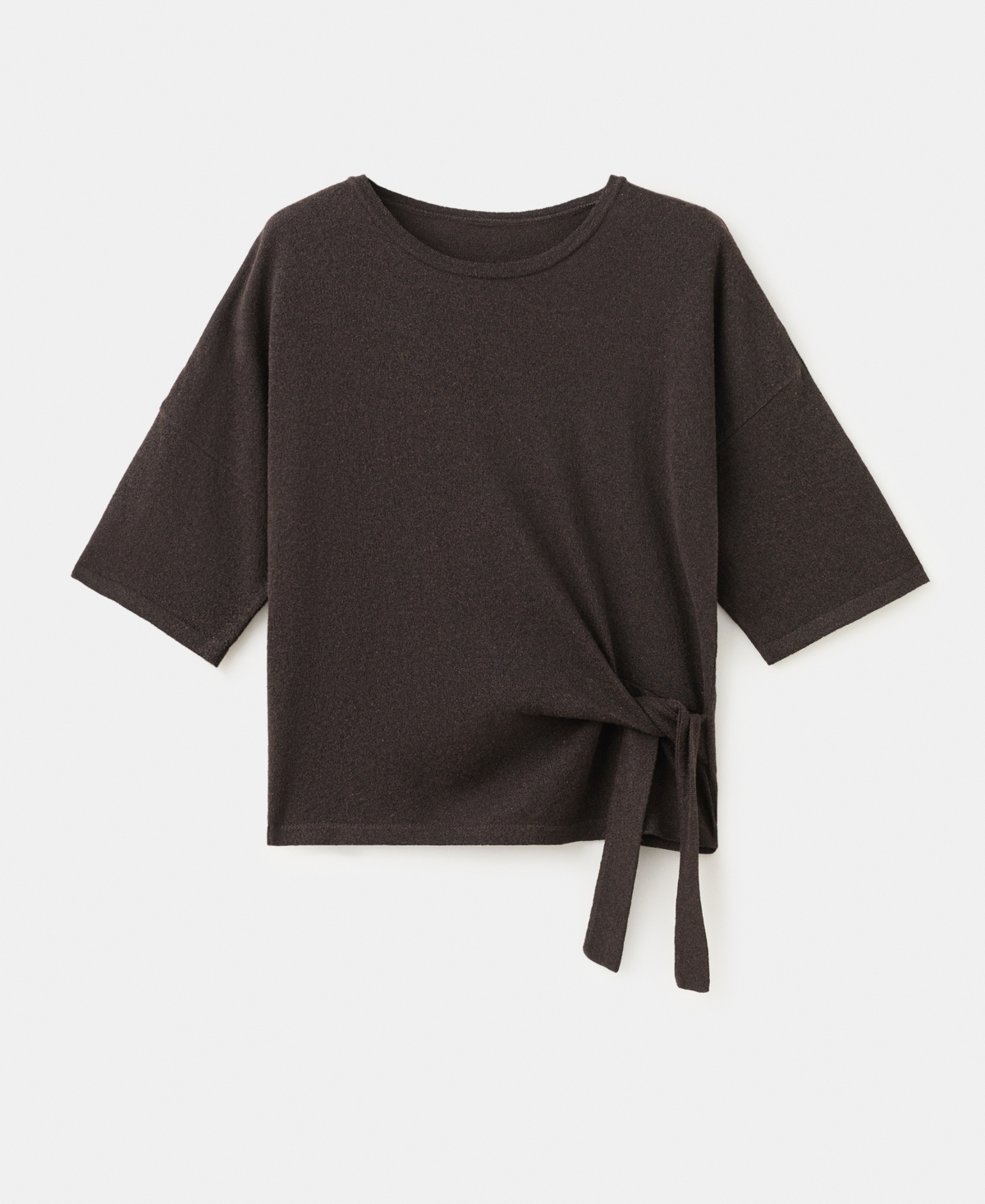 Click here for Mango Womens Bow Knit Sweater - Chocolate prices