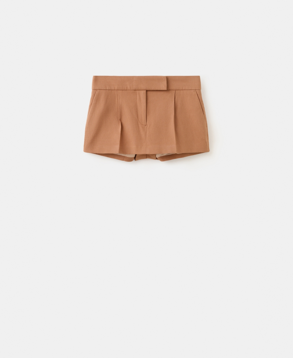 Click here for Mango Womens Pleats Mini-Skirt - Nude prices