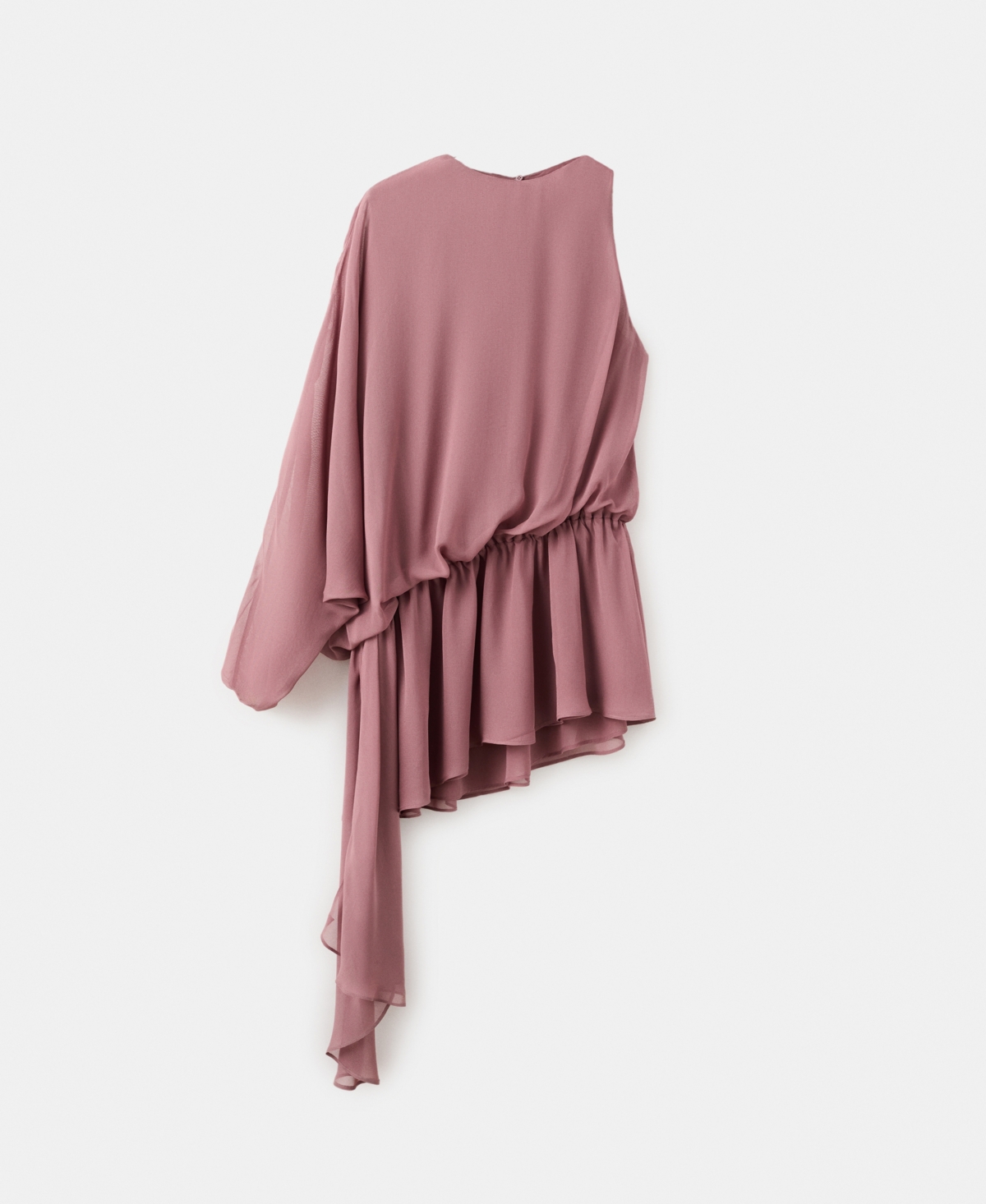 Click here for Mango Womens Asymmetrical Sleeve Ruffled Dress - P... prices