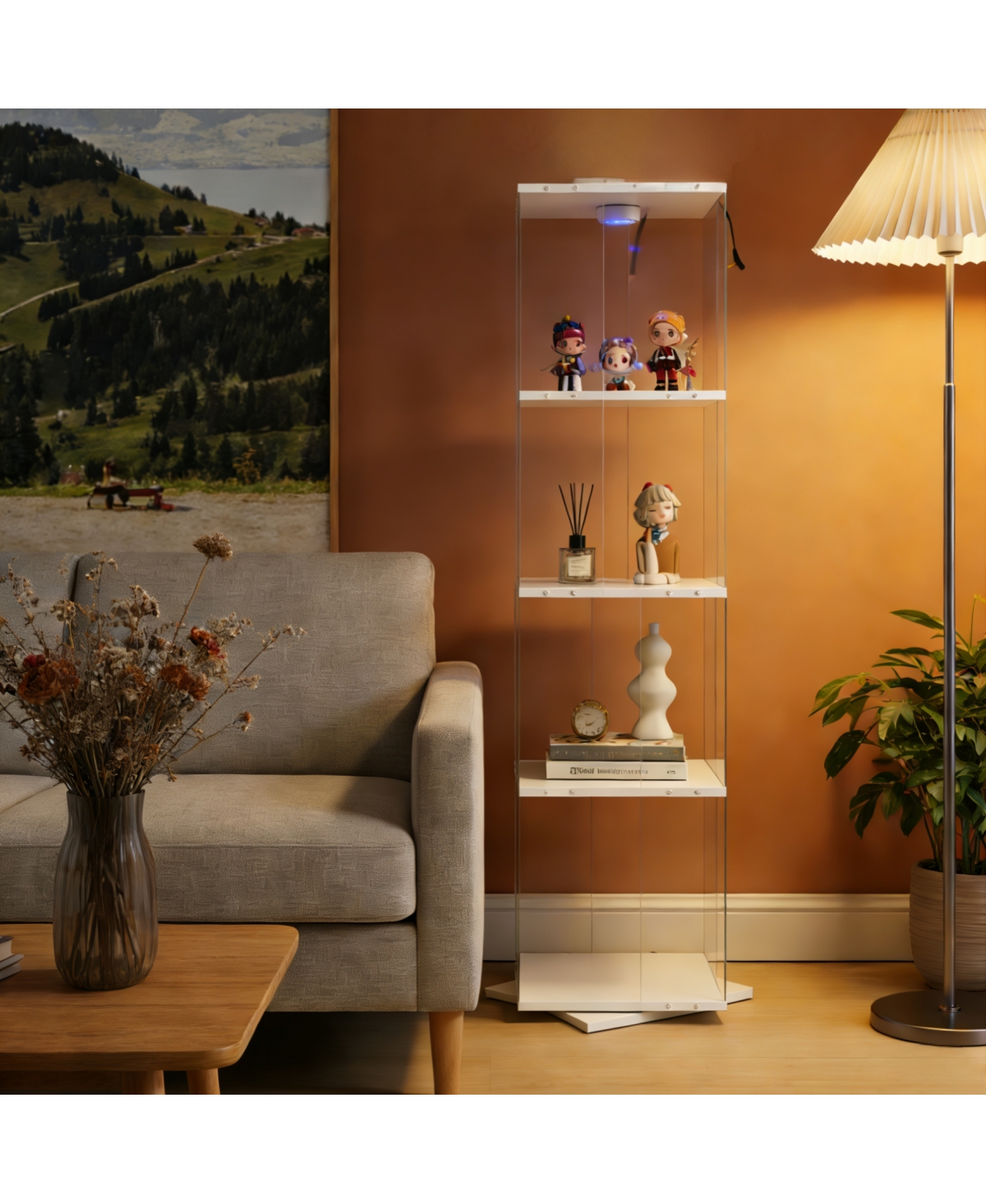 Click here for Streamdale Furniture 4-Tier Rotatable Tempered Gla... prices