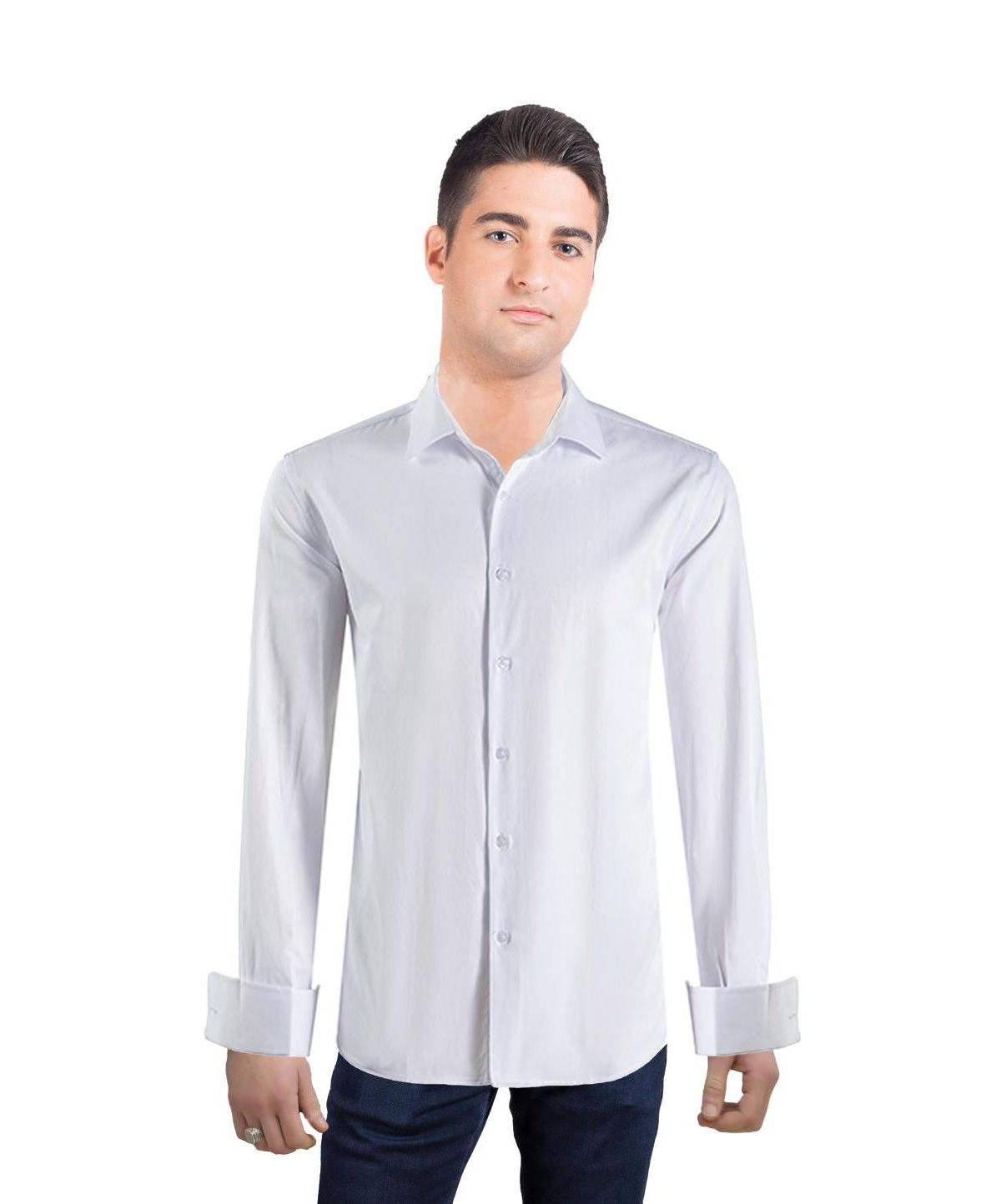 Click here for Elie Balleh Mens Slim Fit French Cuff Button-Down... prices