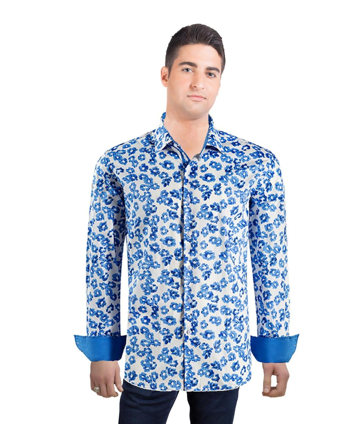 Click here for Elie Balleh Mens Slim Fit Floral Sport Button-Down... prices