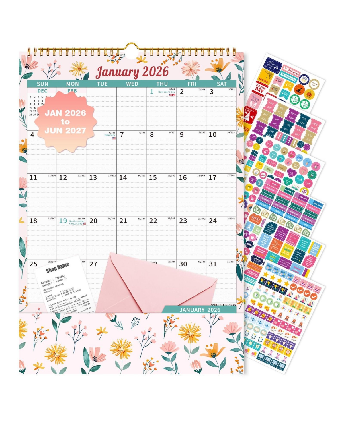 Click here for Gnuadz Wall Calendar 2026-2027 Storage Pocket Mont... prices