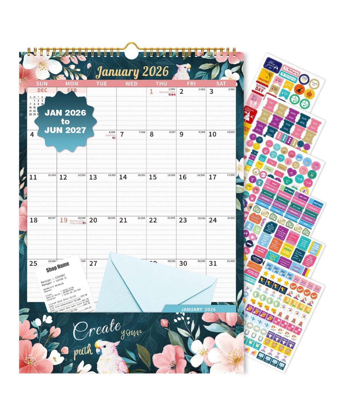 Click here for Gnuadz Wall Calendar 2026-2027 Storage Pocket Mont... prices