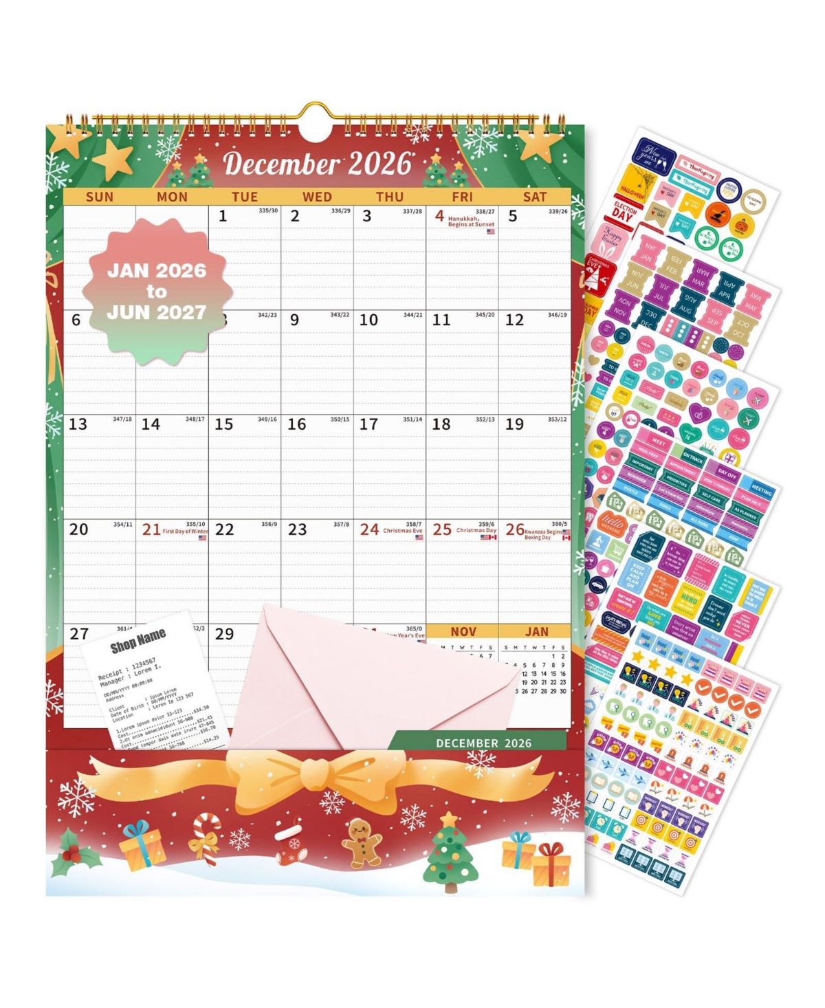 Click here for Gnuadz Wall Calendar 2026-2027 Storage Pocket Mont... prices