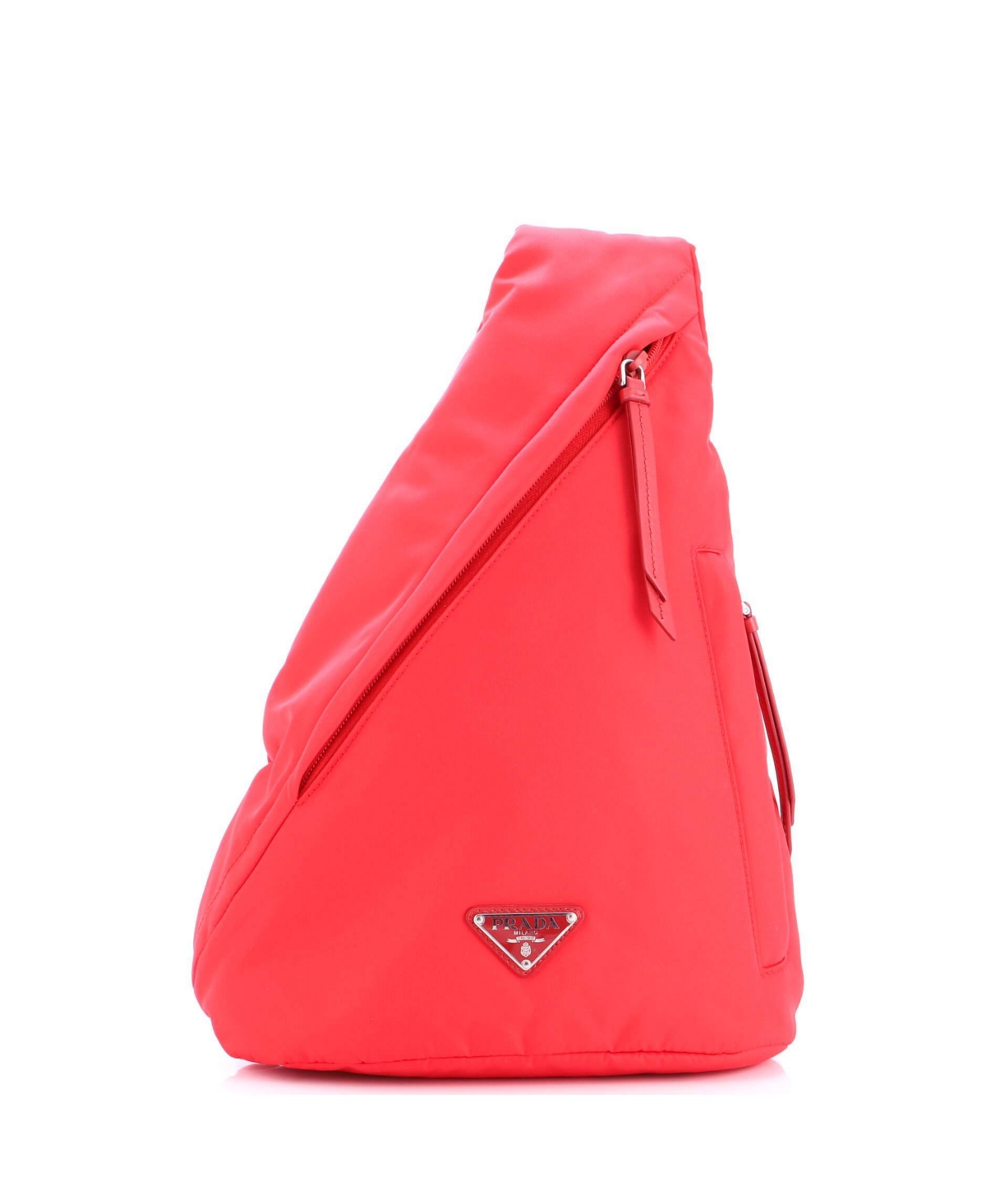 Click here for Pre-Owned Prada Zip Sling Backpack Re-Nylon - Red prices