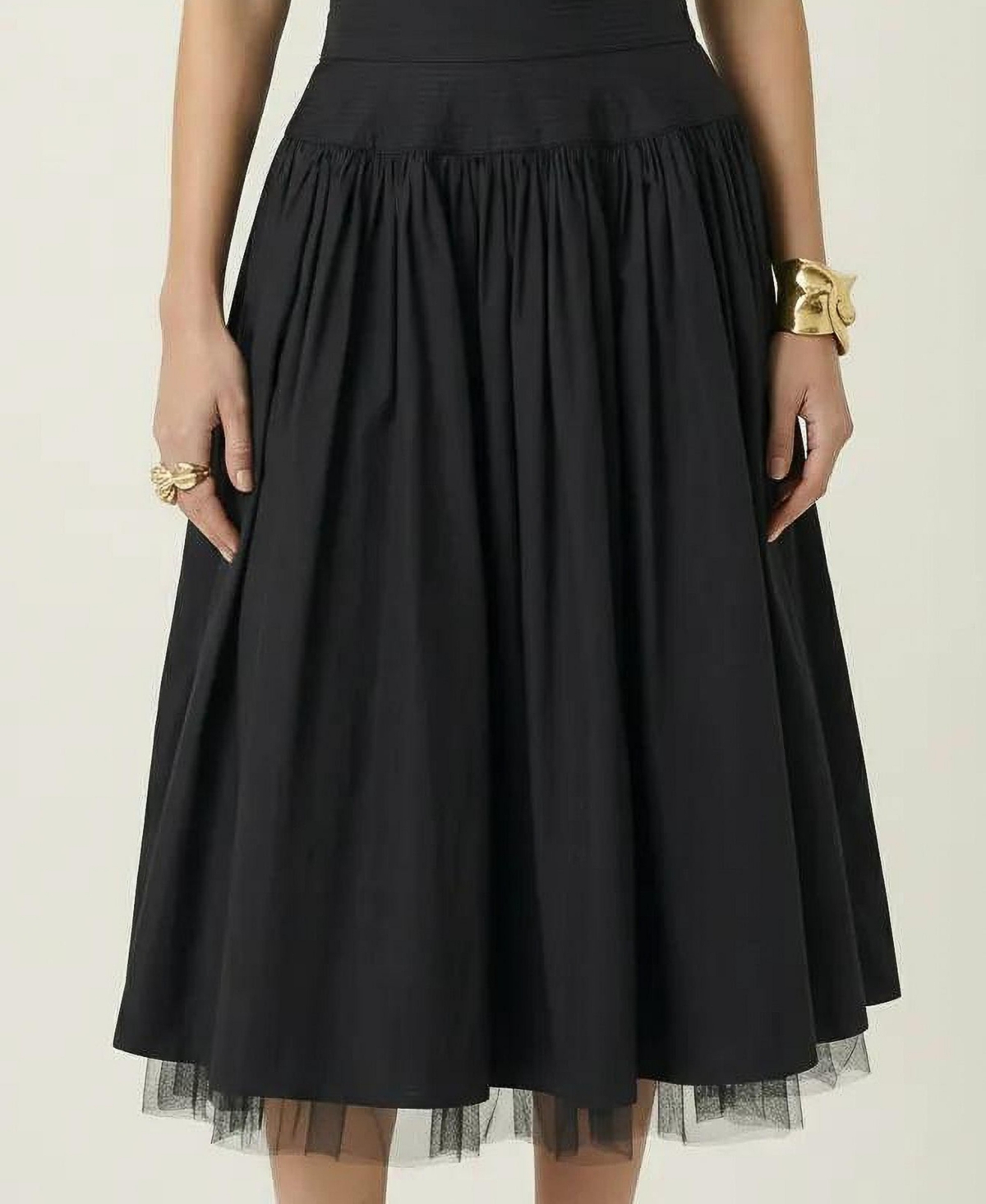 Click here for Modenaire Womens High Waist Gathered Tulle Hem Mid... prices
