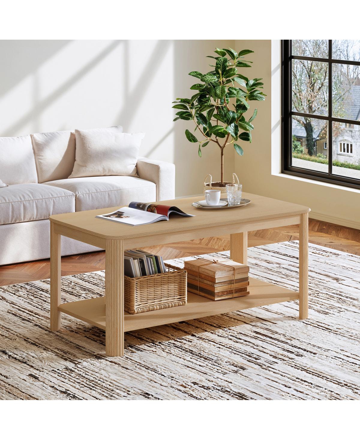 Click here for Streamdale Furniture Arc Corner Wood Coffee Table... prices