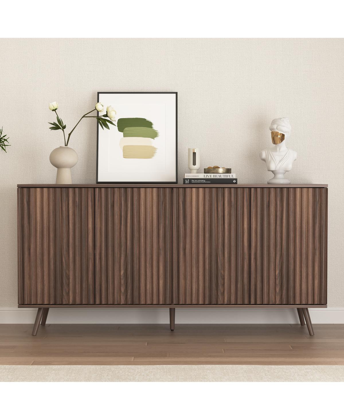 Click here for Streamdale Furniture 4-Door Wood Sideboard Buffet... prices
