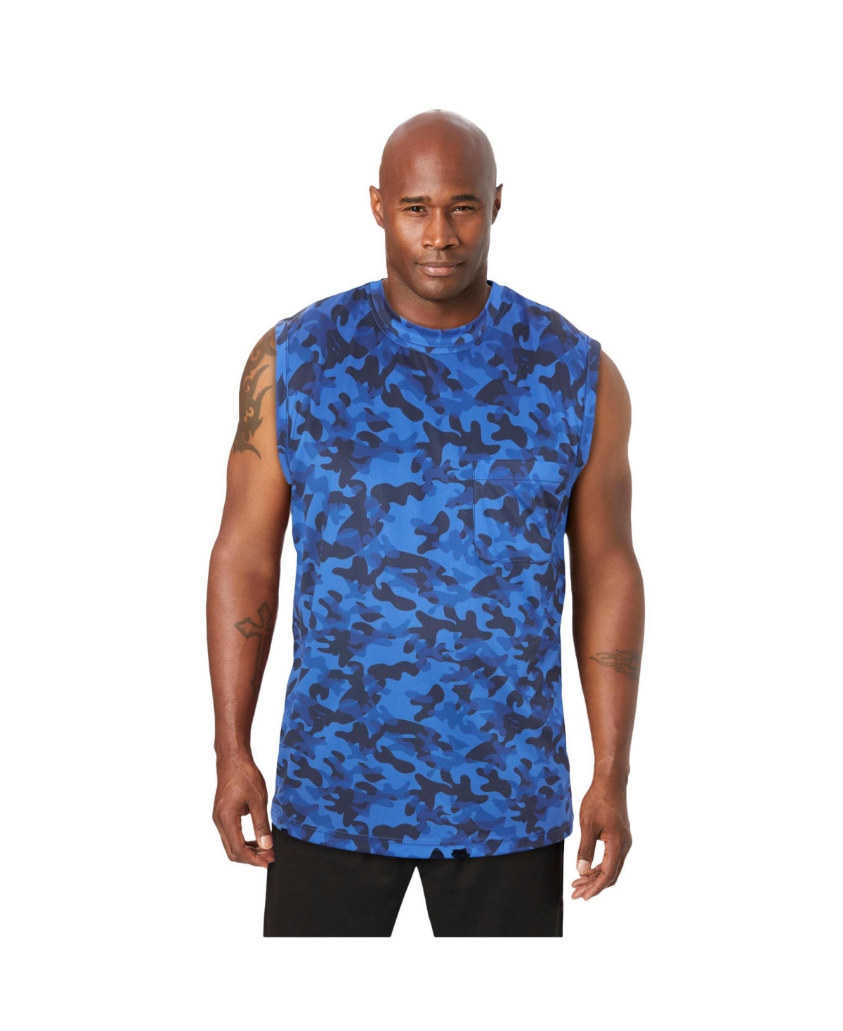 Click here for KingSize Big & Tall Performance Muscle Tee - Water... prices