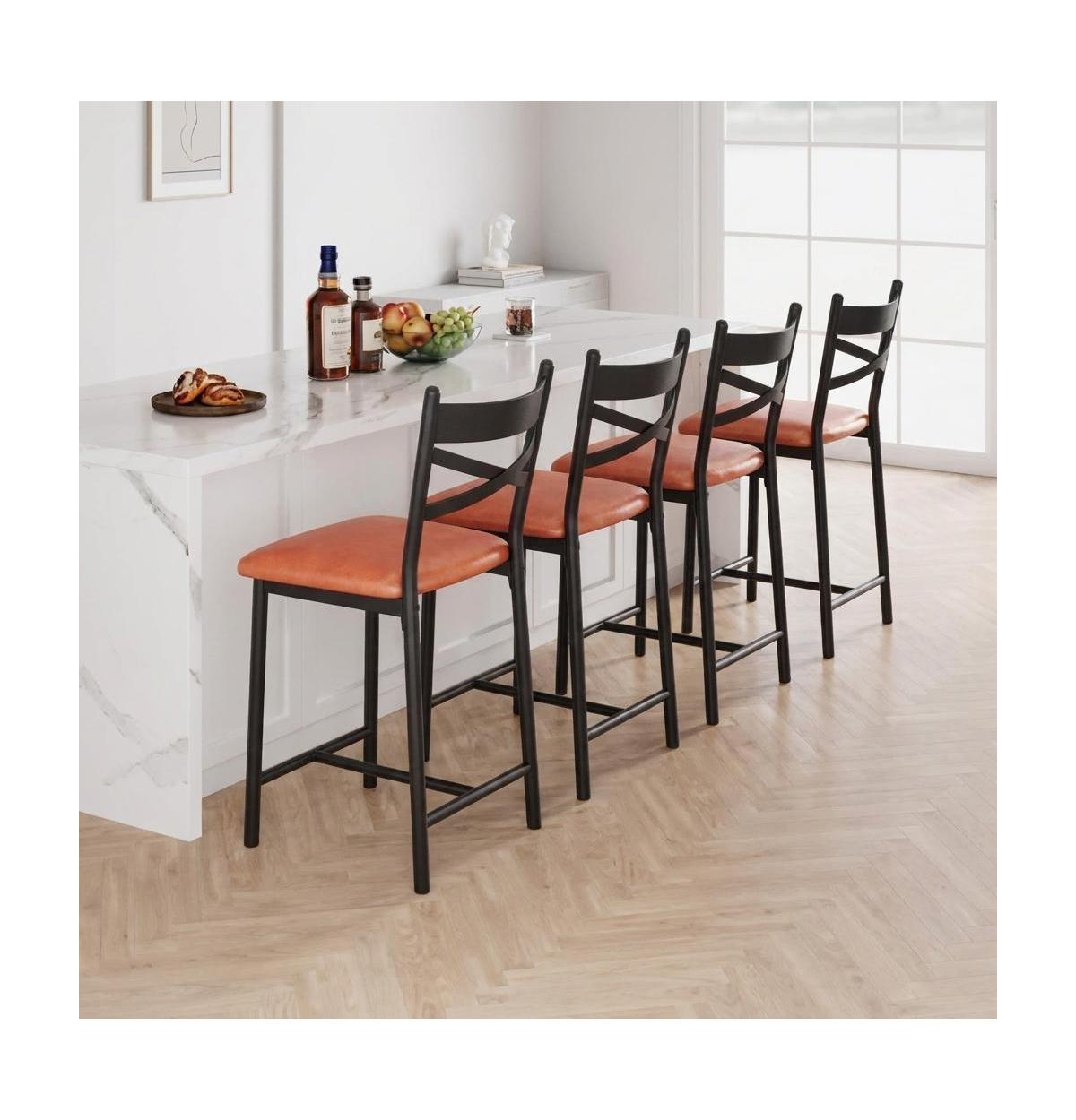 Click here for homfan Modern Pu Upholstered Dining Chairs Set of... prices