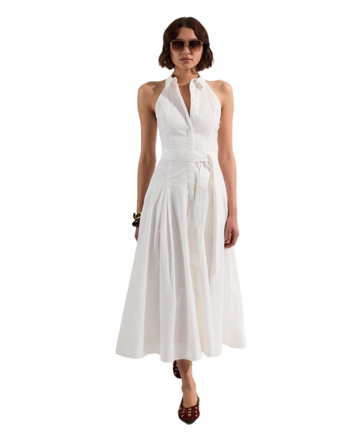 Click here for Karen Millen Womens Midi Shirt Dress With Dropped... prices