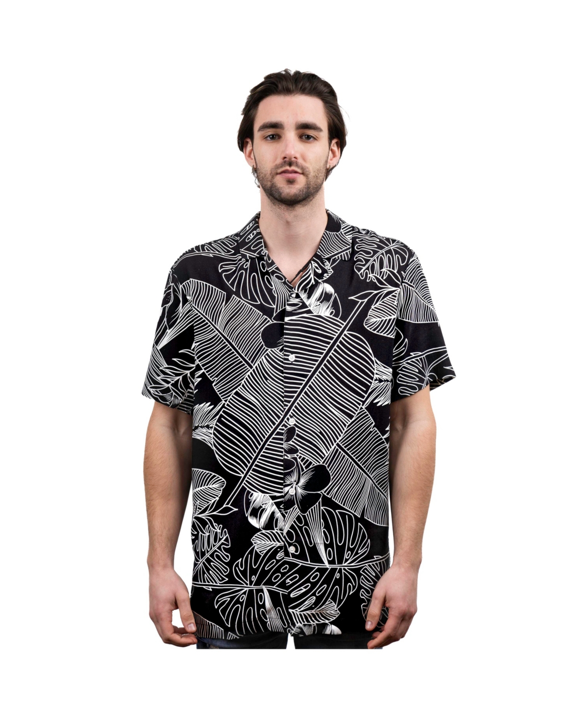 Click here for Mio Marino Mens Casual Button-Down Hawaiian Short... prices