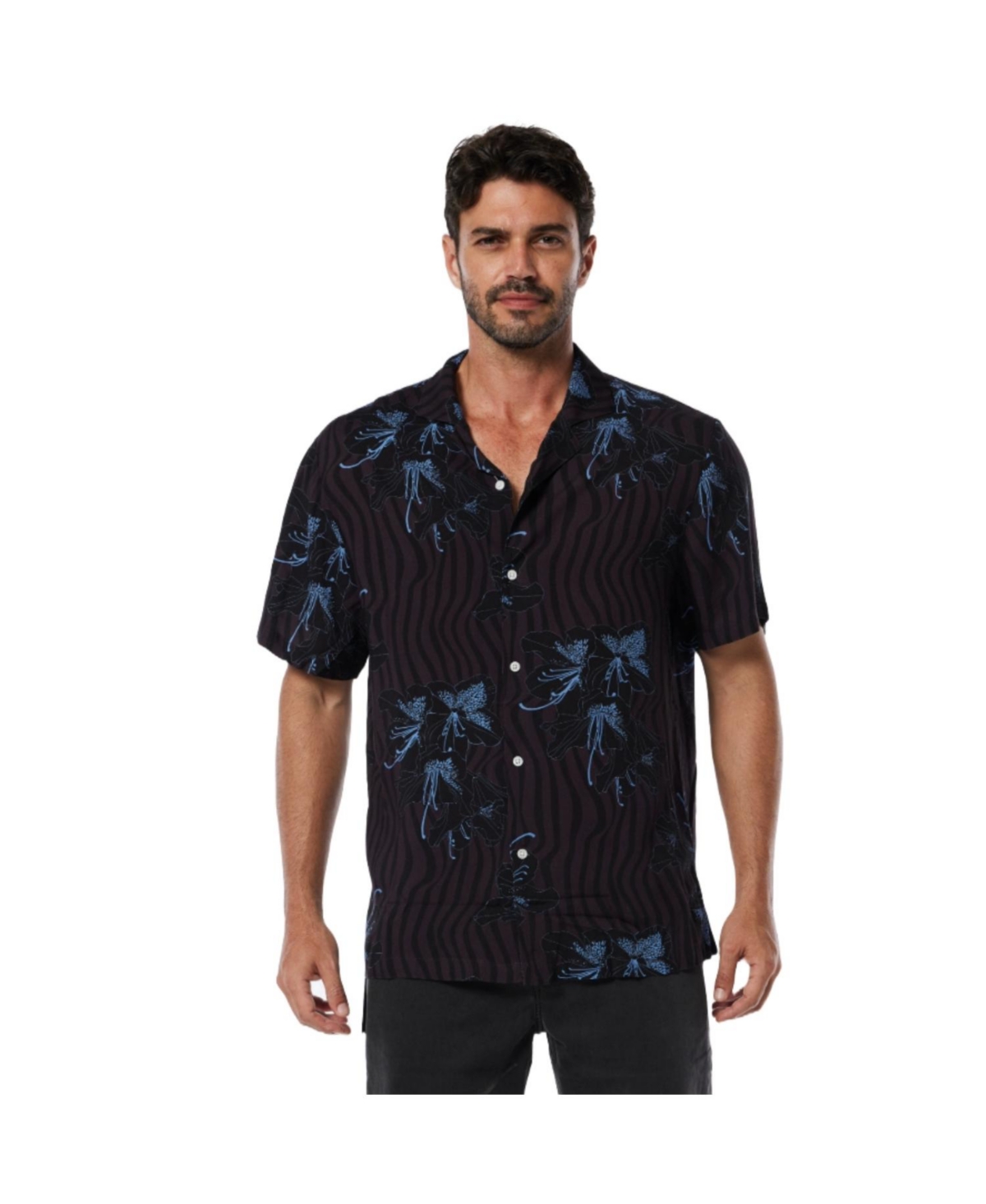 Click here for Mio Marino Mens Casual Button-Down Hawaiian Short... prices