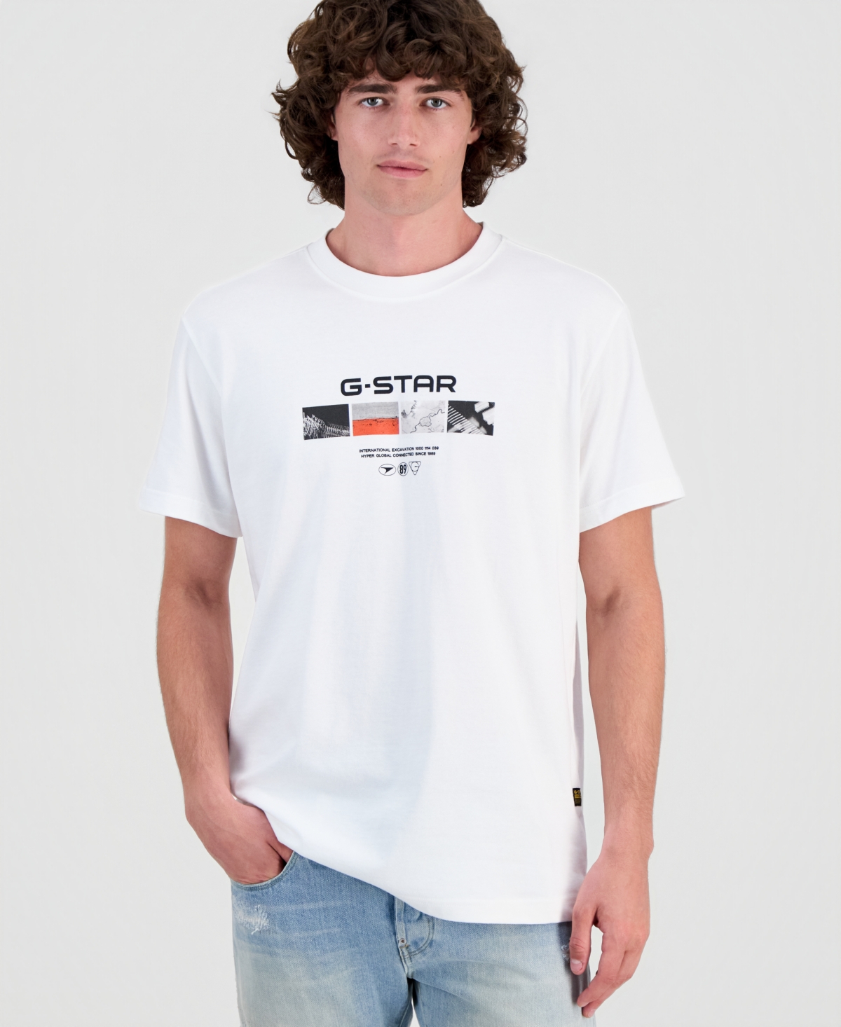 Click here for G-Star Raw Mens Multi Print Graphic T-Shirt - Whit... prices