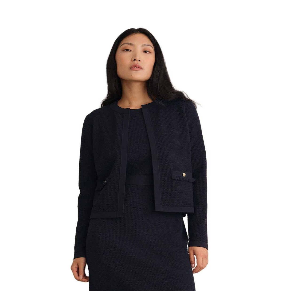 Click here for Hobbs London Womens Petra Knitted Jacket - Dark Bl... prices
