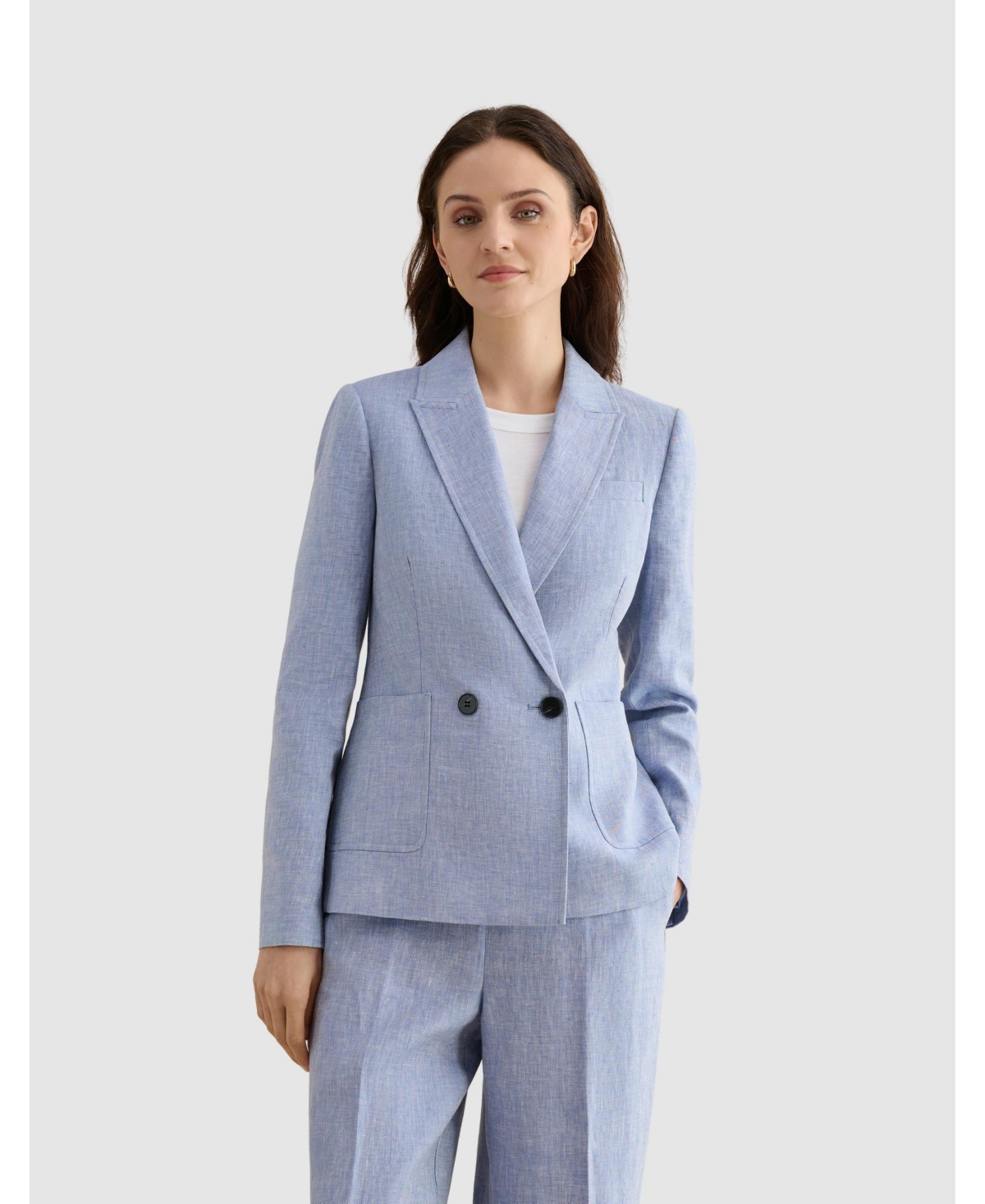 Click here for Hobbs London Womens Estella Double Breasted Linen... prices