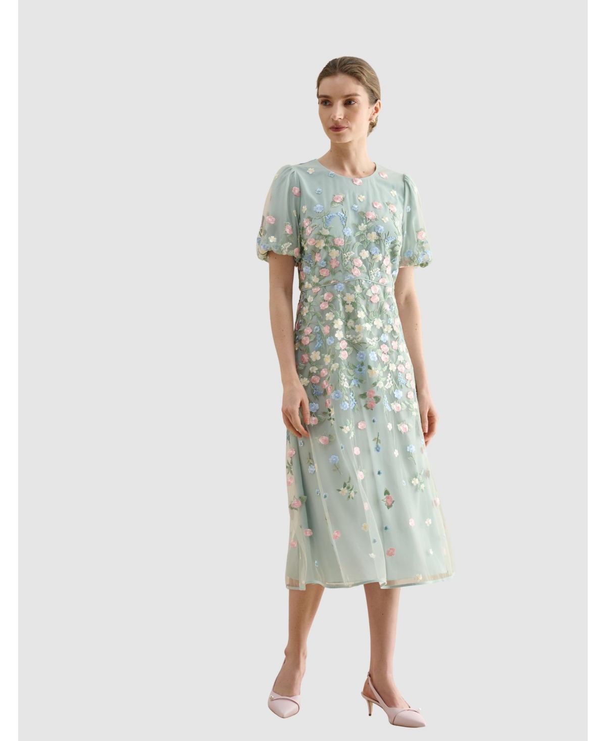 Click here for Hobbs London Womens Audra Embroidered Midi Dress -... prices