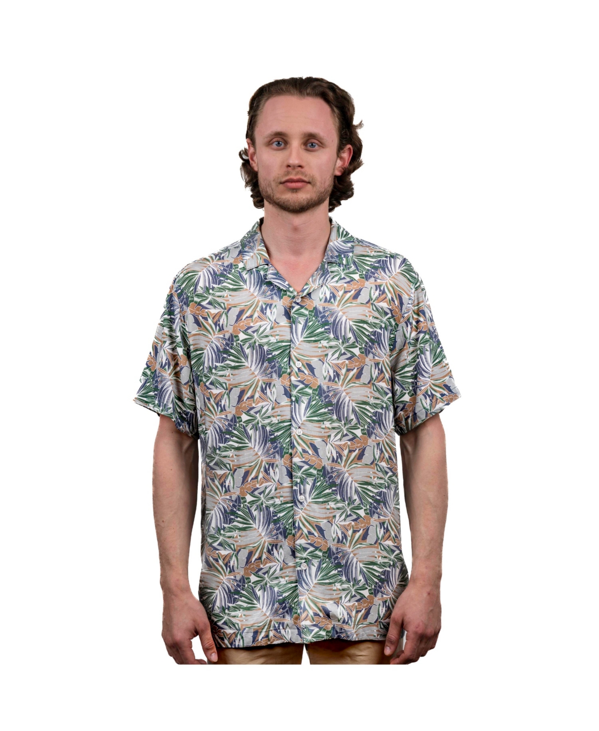 Click here for Mio Marino Mens Casual Button-Down Hawaiian Short... prices