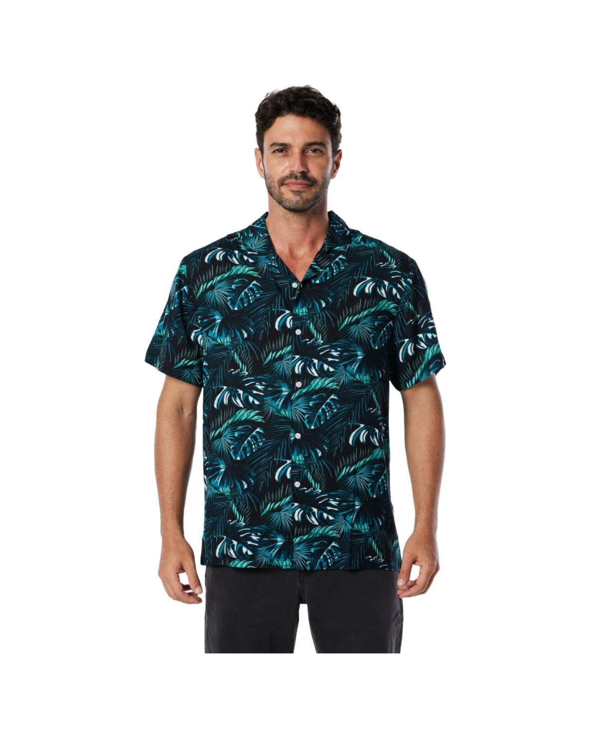 Click here for Mio Marino Mens Casual Button-Down Hawaiian Short... prices