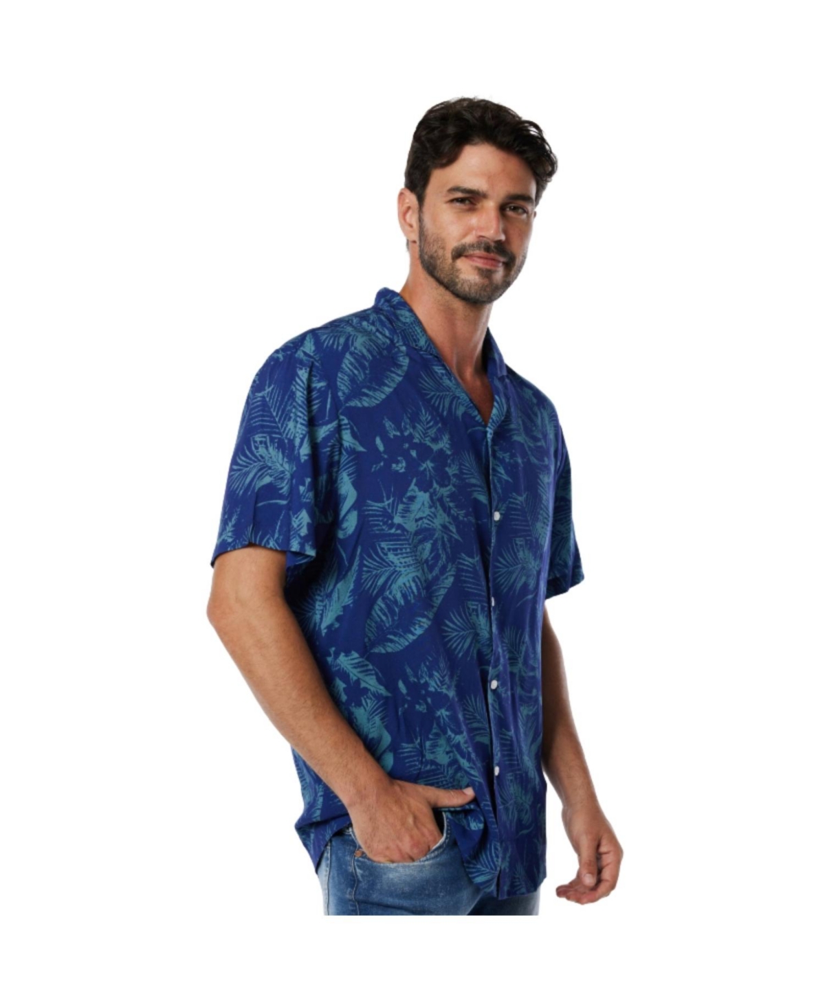 Click here for Mio Marino Mens Casual Button-Down Hawaiian Short... prices