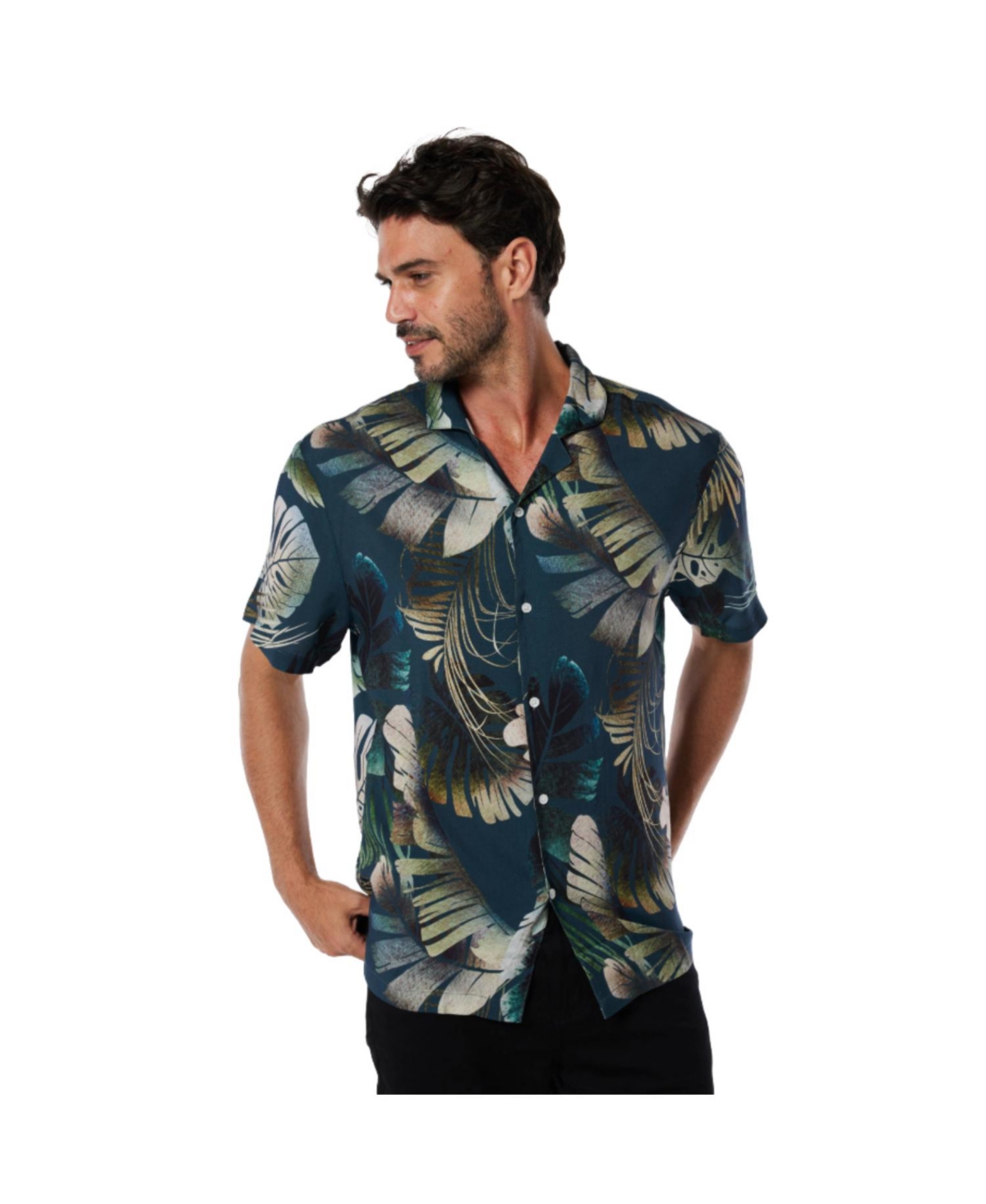 Click here for Mio Marino Mens Casual Button-Down Hawaiian Short... prices