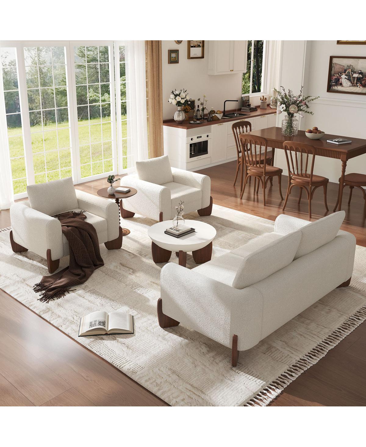 Click here for Streamdale Furniture 3-Piece Modern Boucle Sofa Se... prices