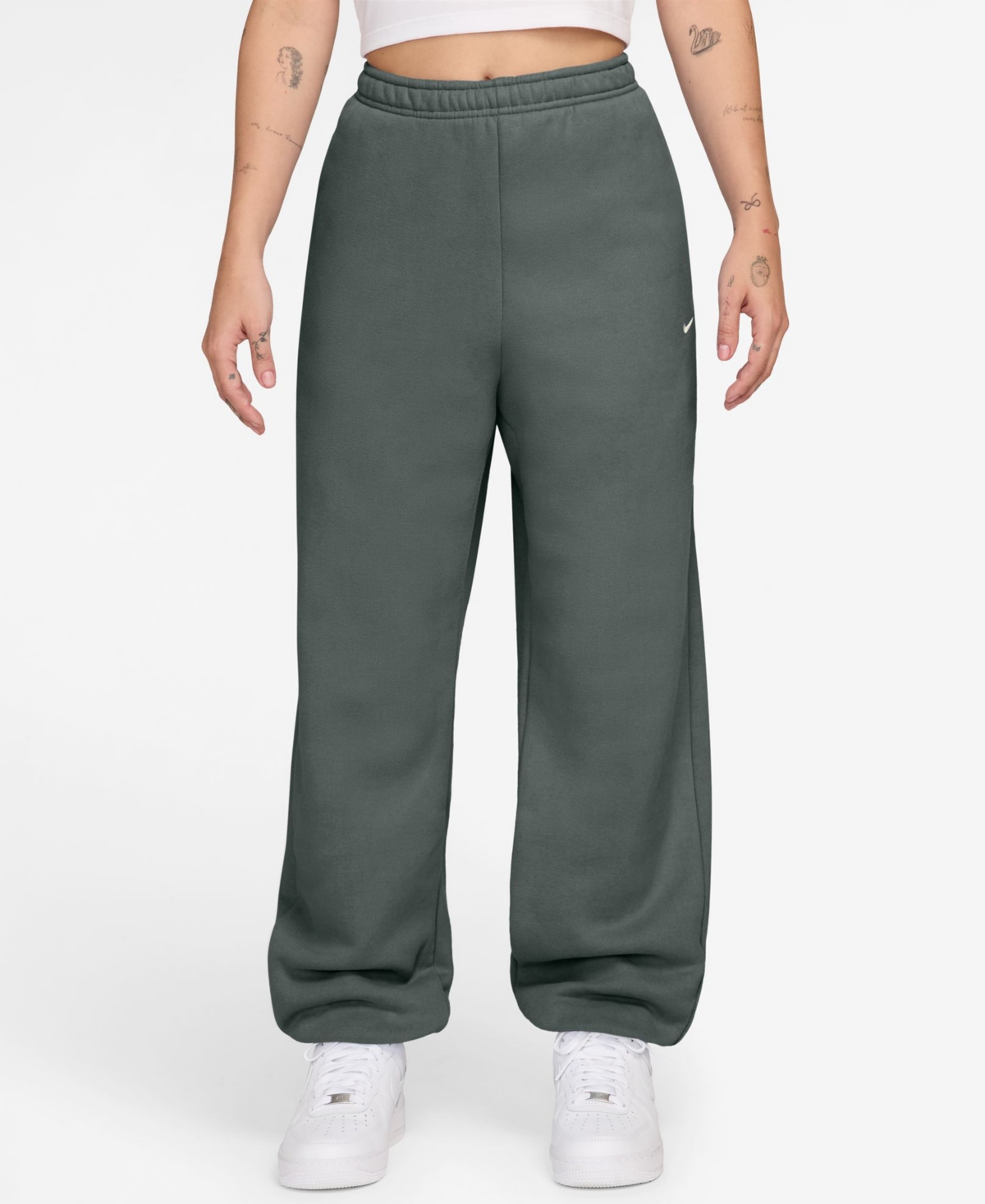 Click here for Nike Studio Fleece Womens High-Waisted Pants - Cam... prices