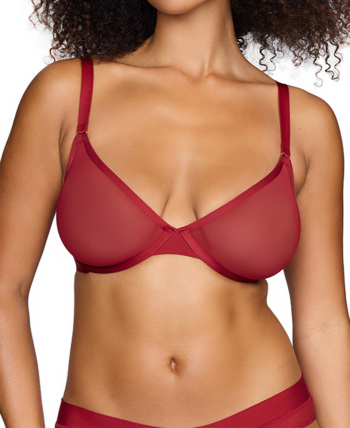 Click here for Cuup Womens The Plunge - Mesh Bra - Scarlet prices