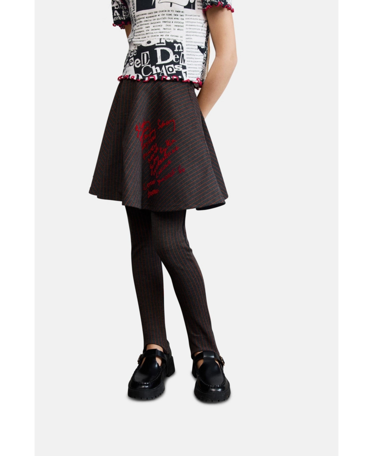 Click here for Desigual Girls Girlss Short striped knit skirt - B... prices