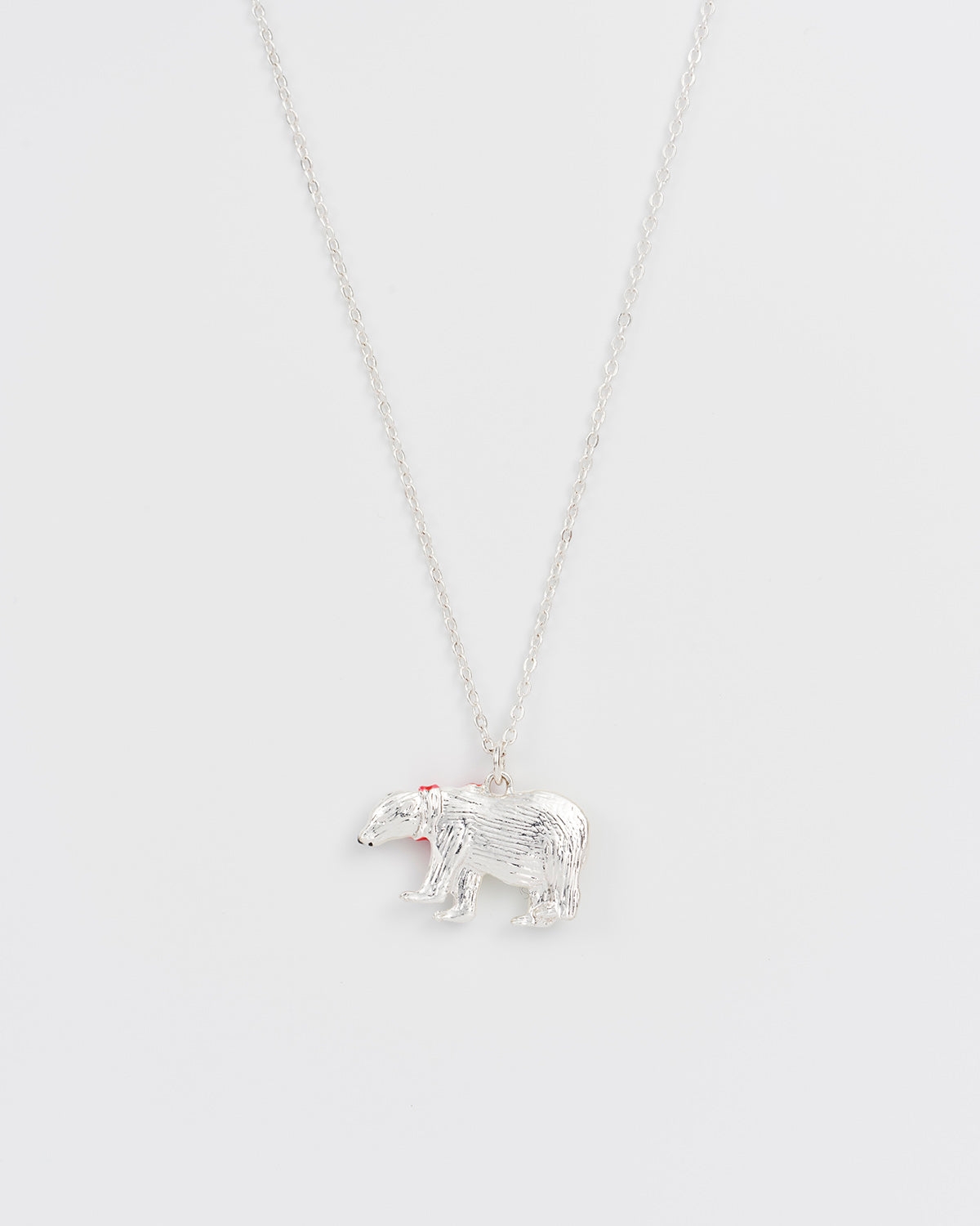 Click here for Fable England Cosy Polar Bear Silver-Plated Pendan... prices