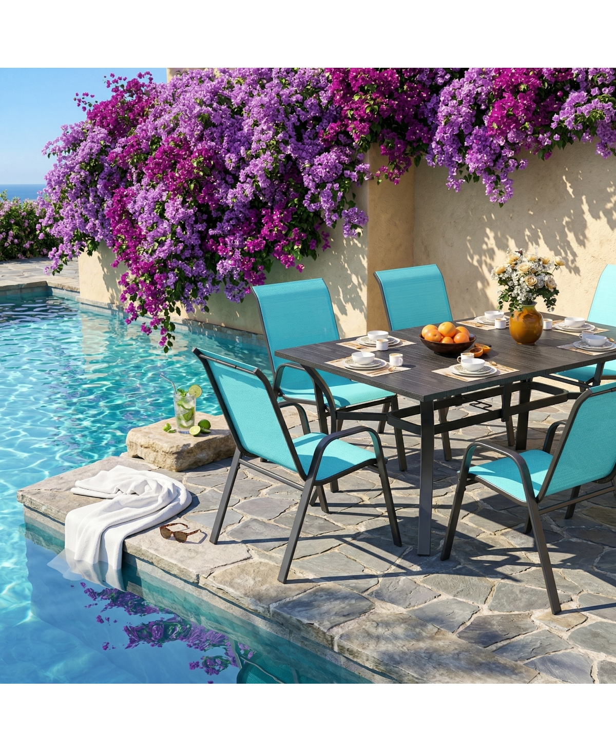 Click here for Streamdale Furniture 7-Piece Outdoor Patio Dining... prices