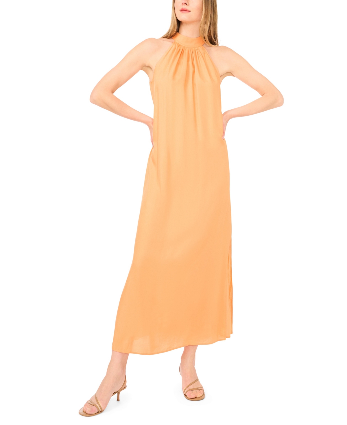 Click here for Vince Camuto Womens Halter Neck Tie Back Maxi Dres... prices