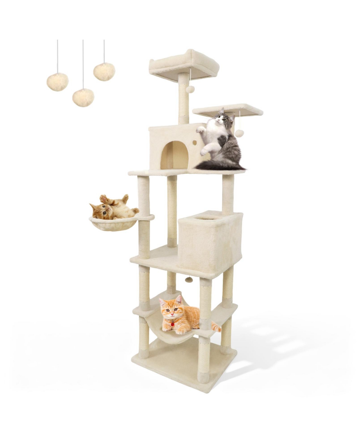 Click here for Gymax Tall Cat Tree 2 Condos Sisal Scratching Post... prices