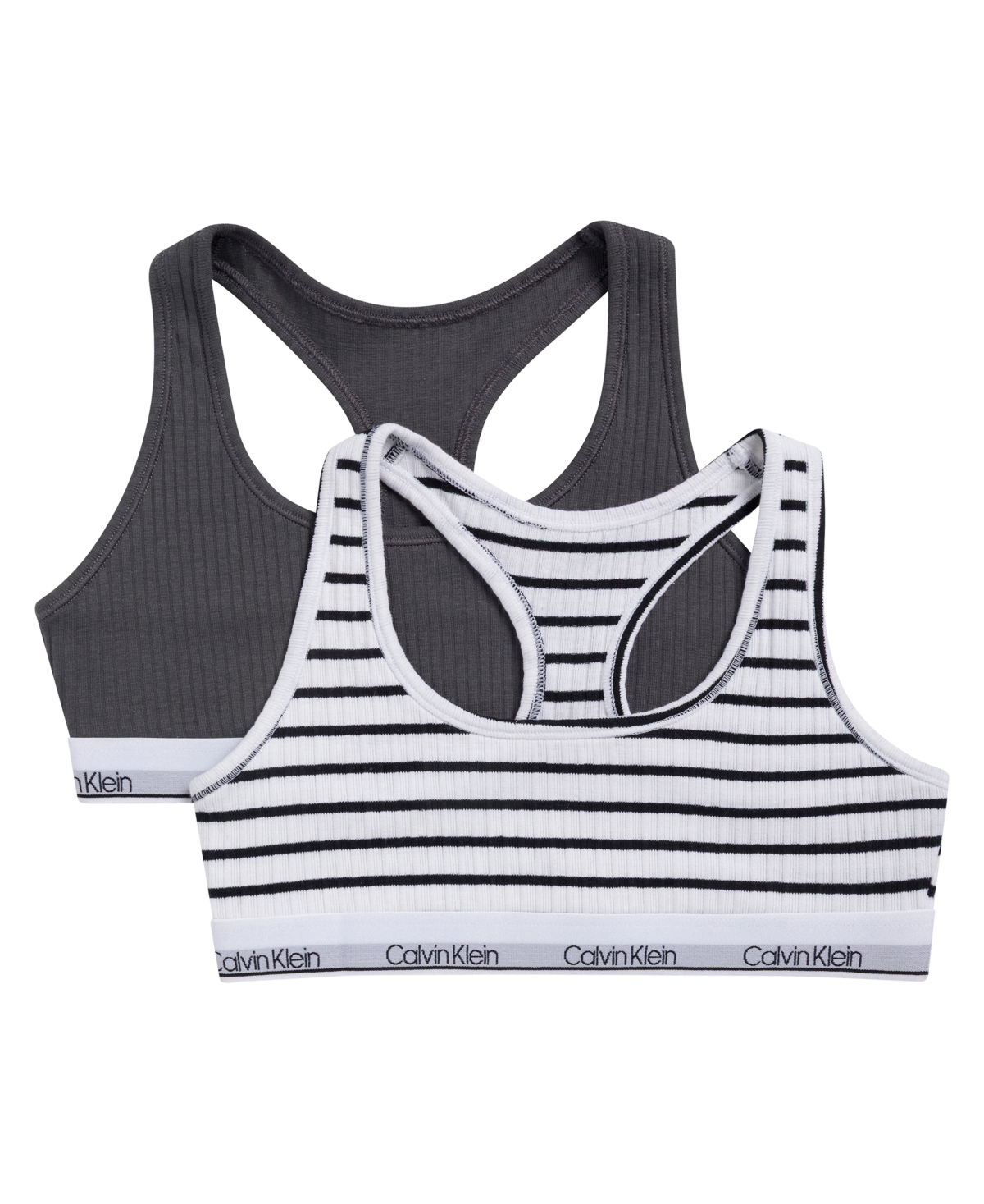Click here for Calvin Klein Girls 6-16 Racerback Bralette  2-Pack... prices