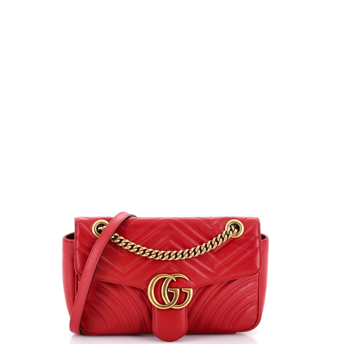 Click here for Pre-Owned Gucci Small Gg Marmont Flap Bag Matelass... prices