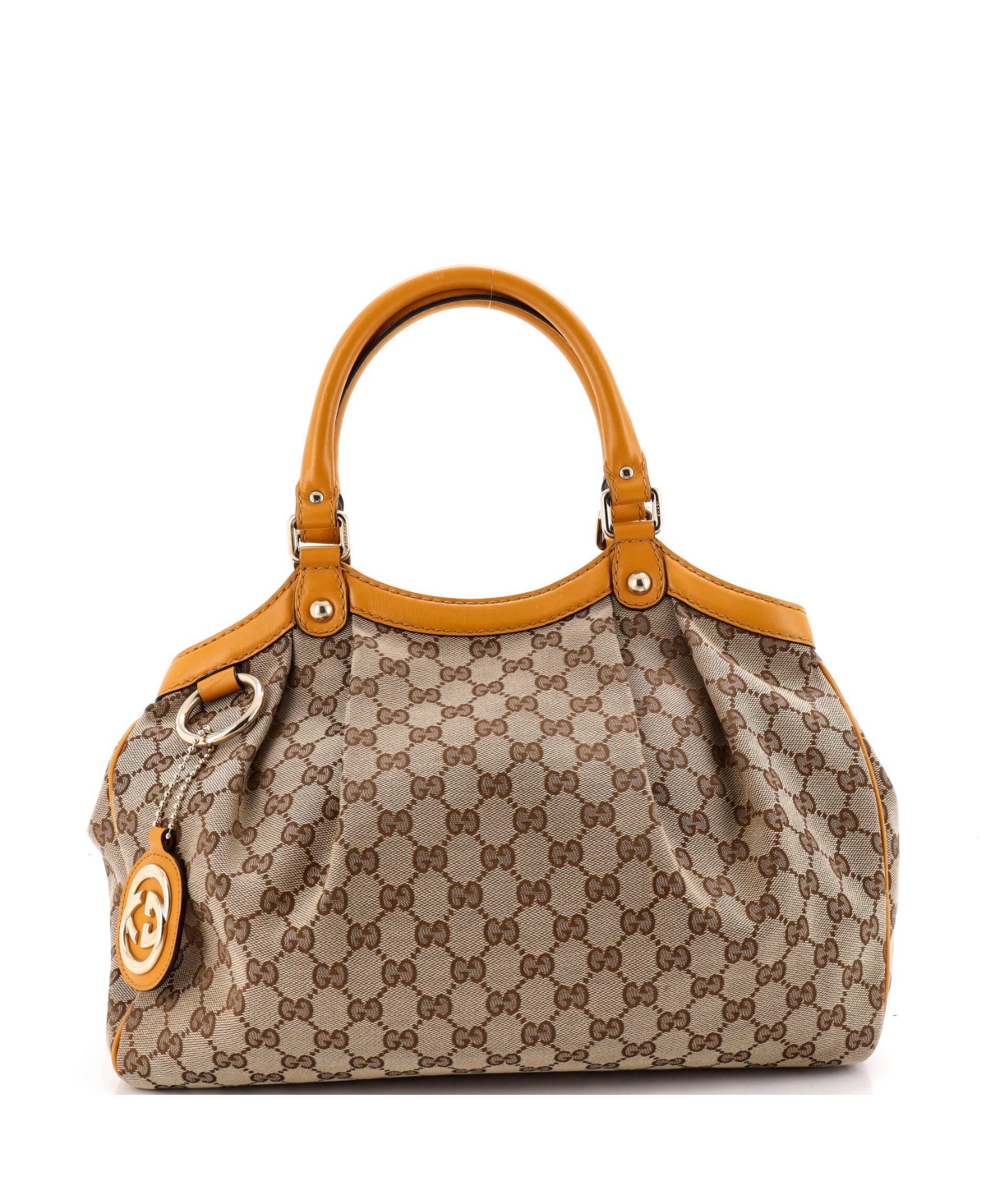 Click here for Pre-Owned Gucci Medium Sukey Tote Gg Canvas with L... prices