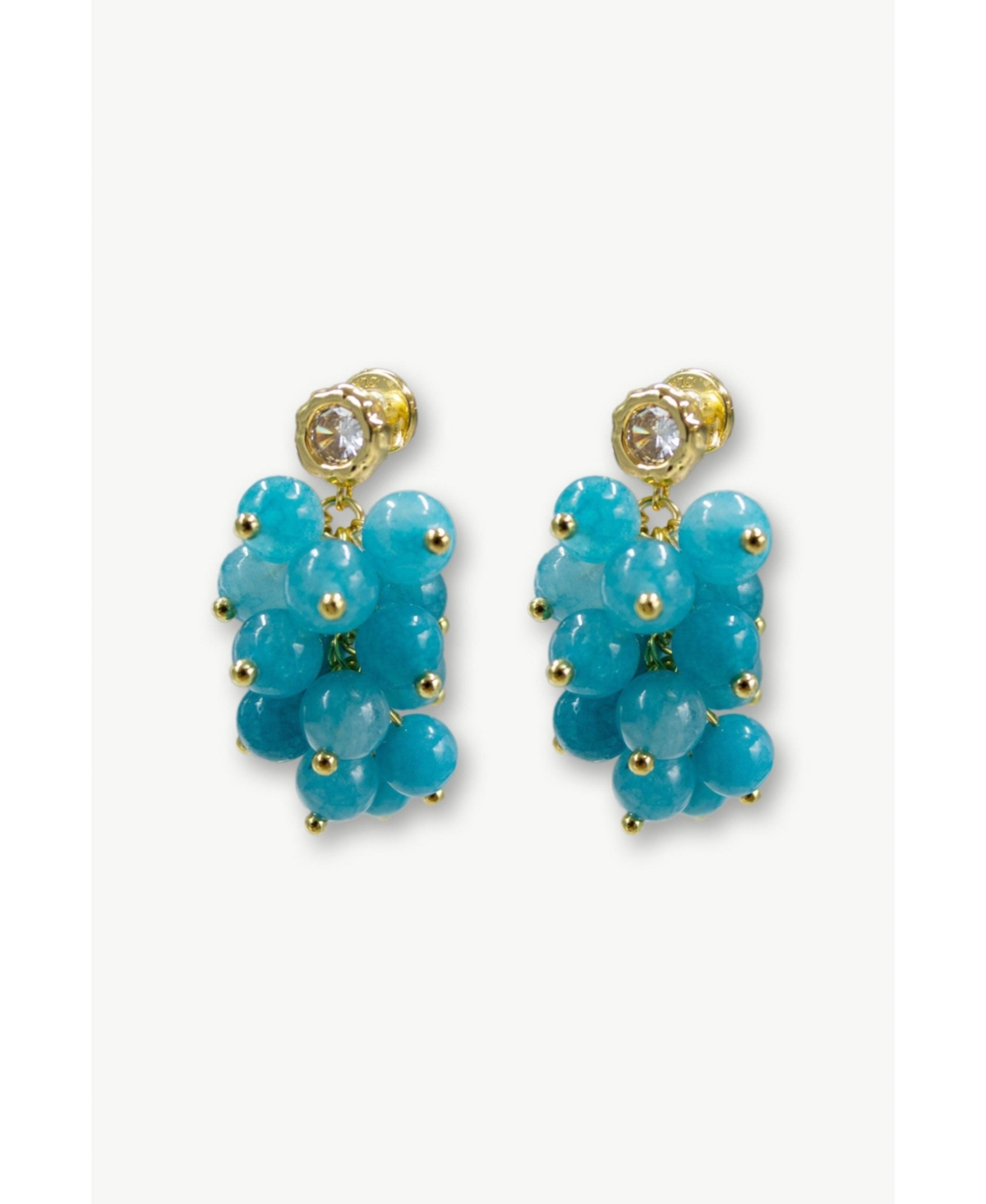 Click here for Classicharms Gia Amazonite Cascade Cluster Drop Ea... prices
