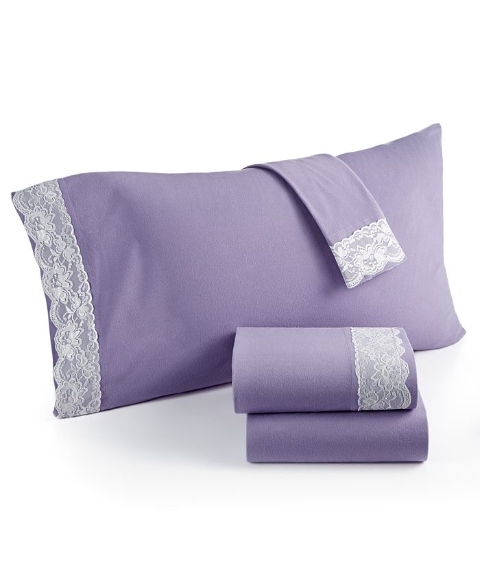 Shavel Micro Flannel® Lace Queen 4-pc Sheet Set - Macy's