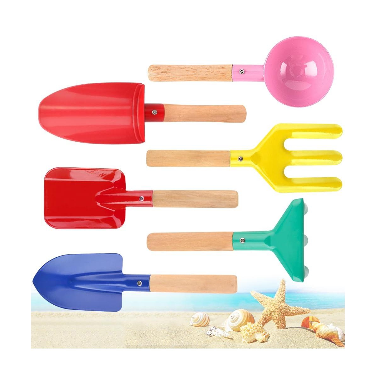 Click here for Gnuadz 6 Pcs Metal Sandbox Beach Toys Gardening Se... prices