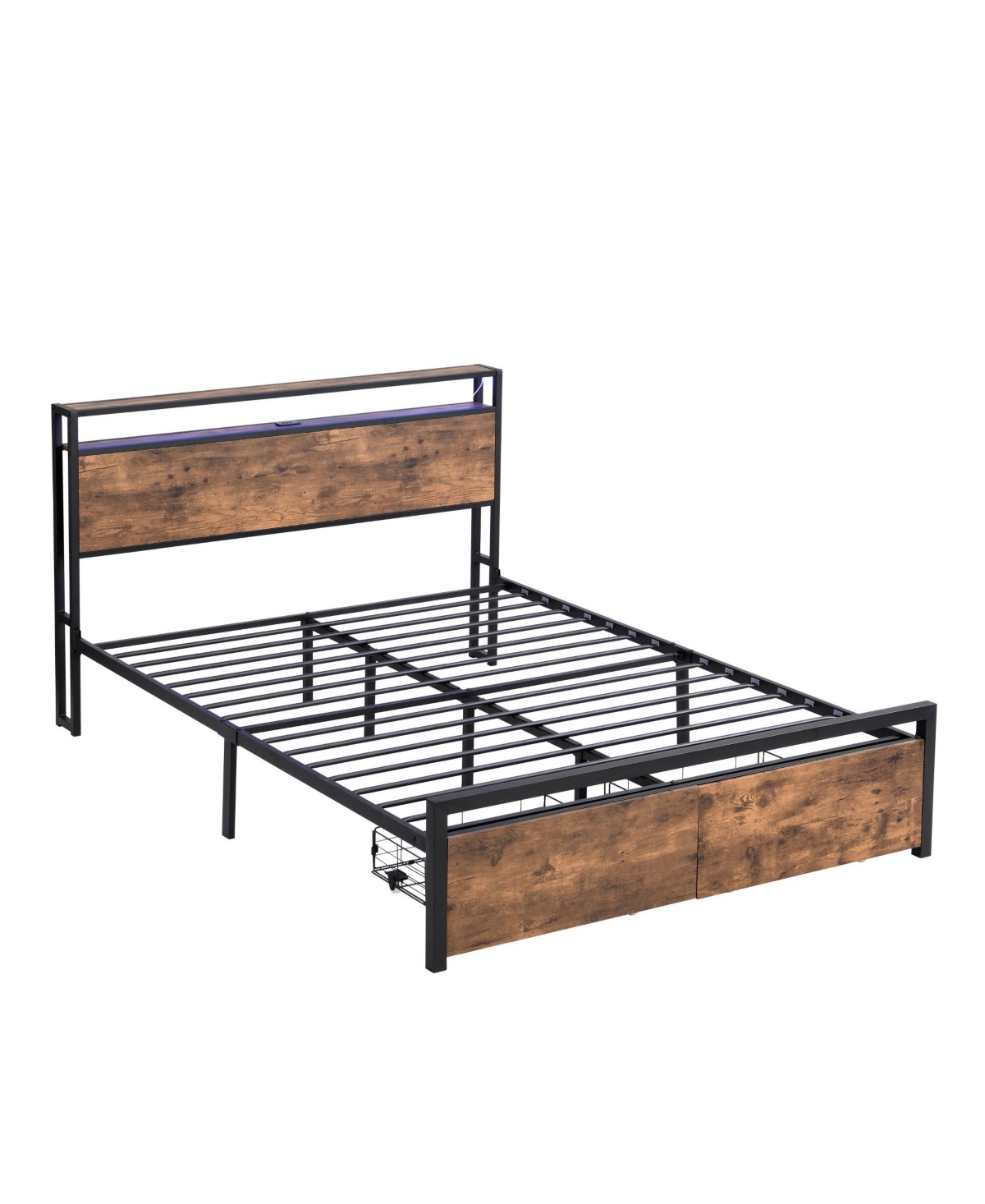 Click here for Boyel Living Full Size Industrial Bed Frame with S... prices